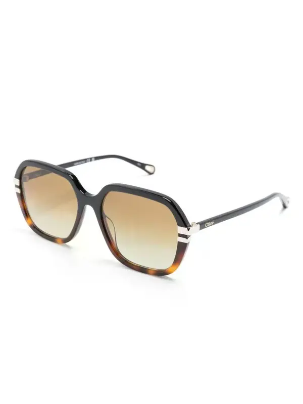 Chloé West Tortoiseshell Square-frame Sunglasses - Brown