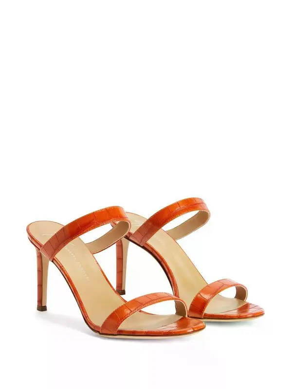 GIUSEPPE ZANOTTI Calista Embossed Leather Sandals