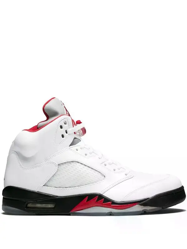 JORDAN Air 5 Retro Fire Red 2013 Sneakers - White