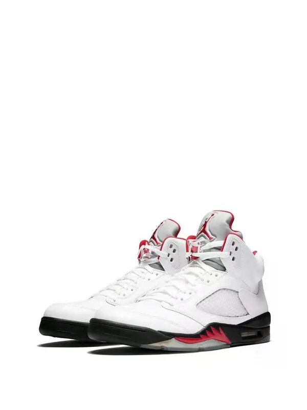 JORDAN Air 5 Retro Fire Red 2013 Sneakers - White