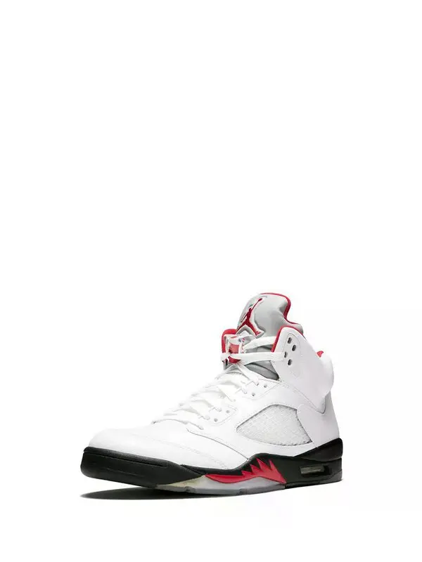 JORDAN Air 5 Retro Fire Red 2013 Sneakers - White