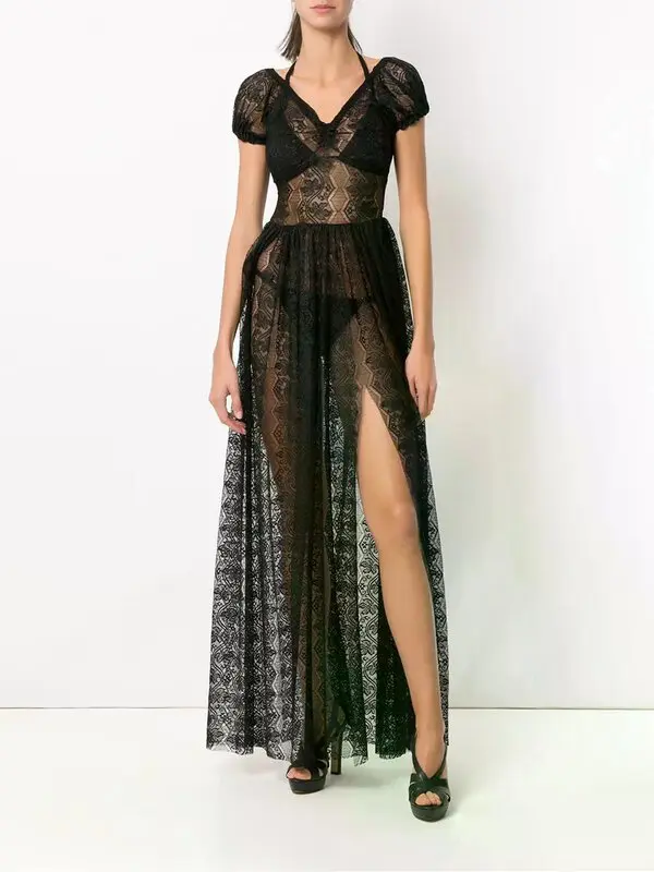 AMIR SLAMA Lace Long Swimsuit