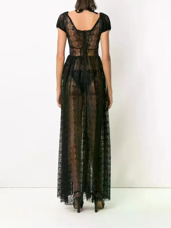 AMIR SLAMA Lace Long Swimsuit