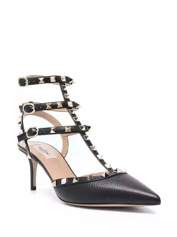 Valentino Garavani 65mm Rockstud Caged Heeled Pumps - Black