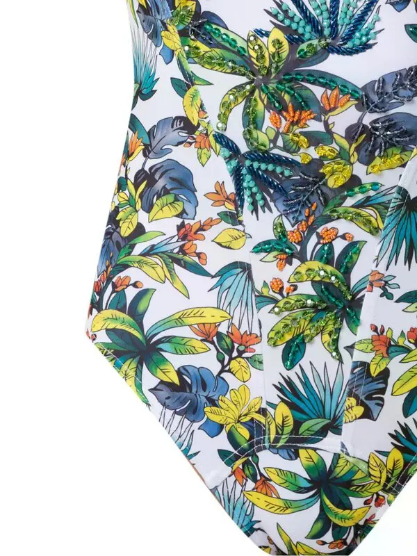 AMIR SLAMA Printed One Piece Swimsuit