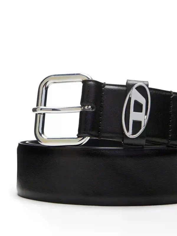 DIESEL® B-1dr Leather Belt - Black