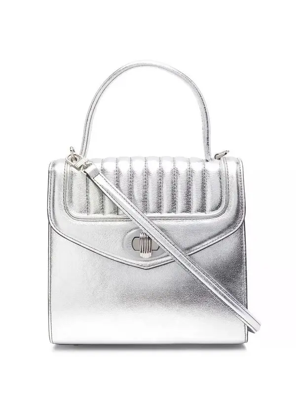 DELAGE Freda Metallic Leather Tote Bag