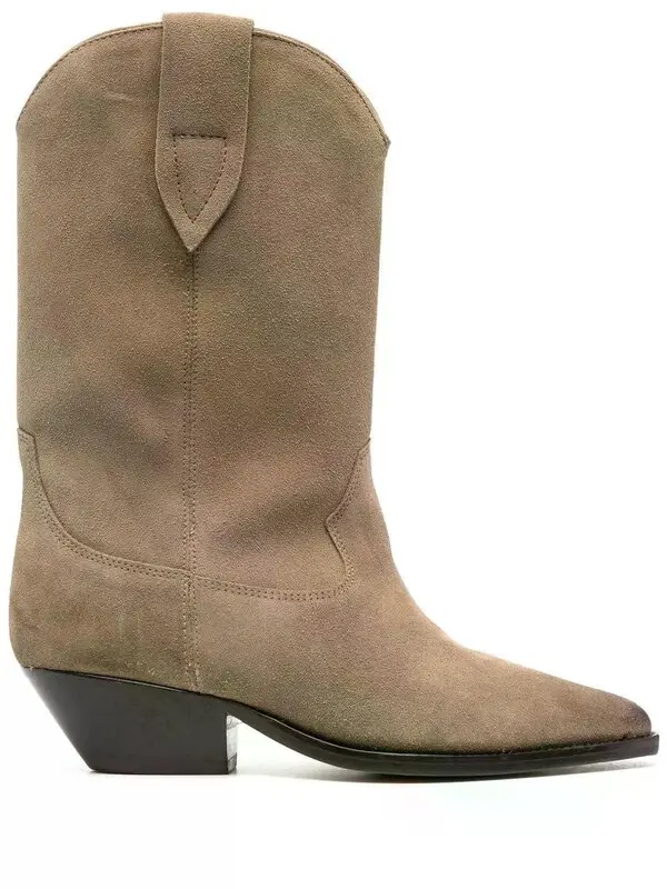 Isabel Marant Étoile Suede Cowboy Boots - Brown