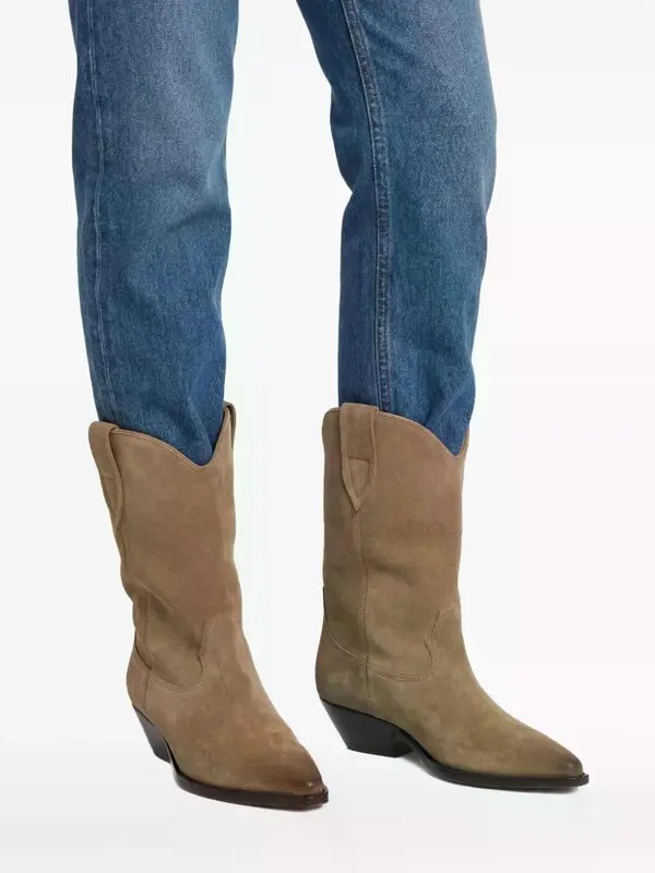 Isabel Marant Étoile Suede Cowboy Boots - Brown