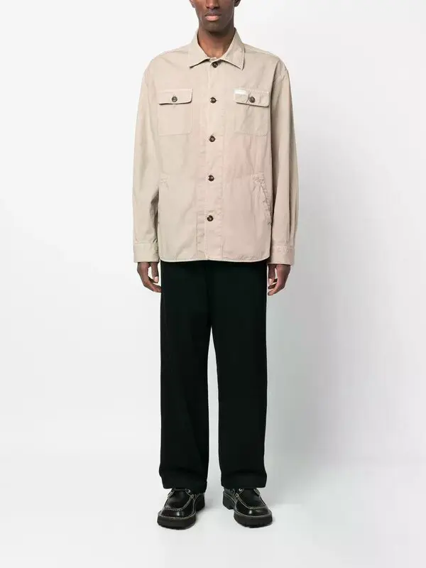 FAY Button-down Shirt Jacket - Neutrals