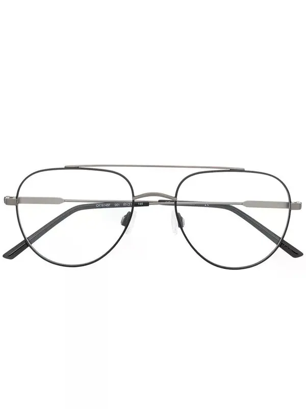 Calvin Klein Matte Finish Pilot-frame Glasses