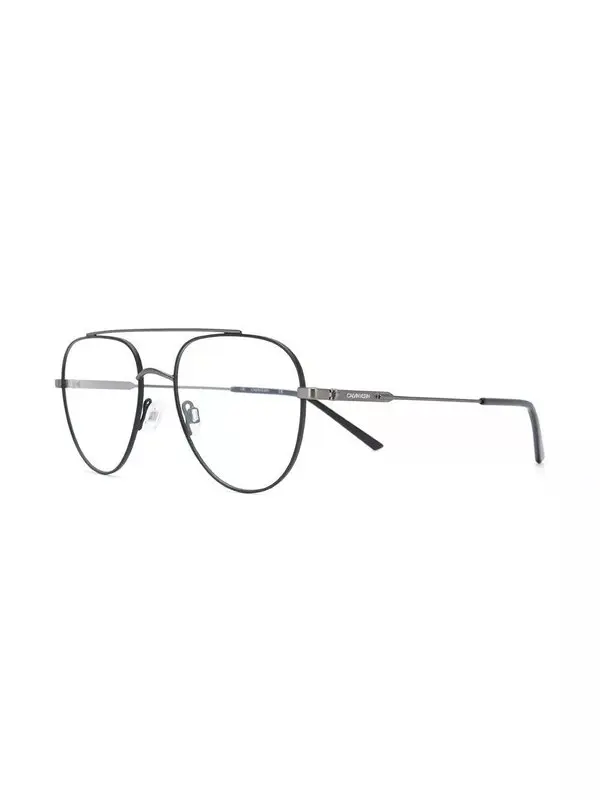 Calvin Klein Matte Finish Pilot-frame Glasses