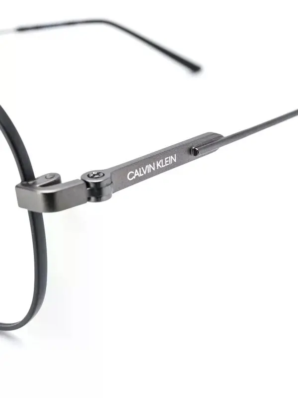 Calvin Klein Matte Finish Pilot-frame Glasses