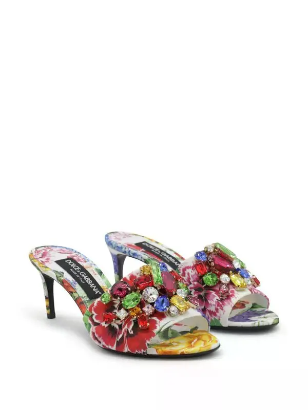 Dolce & Gabbana Floral Embellished Sandals
