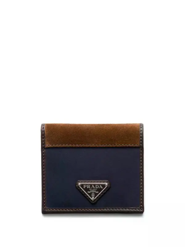 Prada Triangle-logo Wallet - Blue
