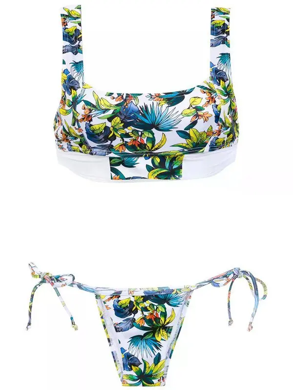 AMIR SLAMA Printed Bikini Set - White
