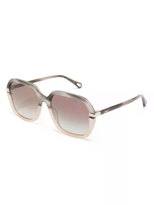Chloé Ombré Effect Square-frame Sunglasses