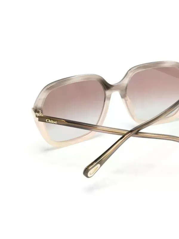 Chloé Ombré Effect Square-frame Sunglasses