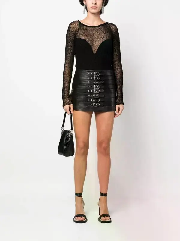 MANOKHI Multiple Belts Mini Skirt