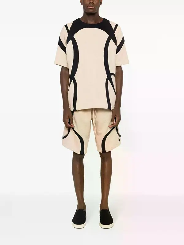 AMIR SLAMA Two-tone Cotton Shorts