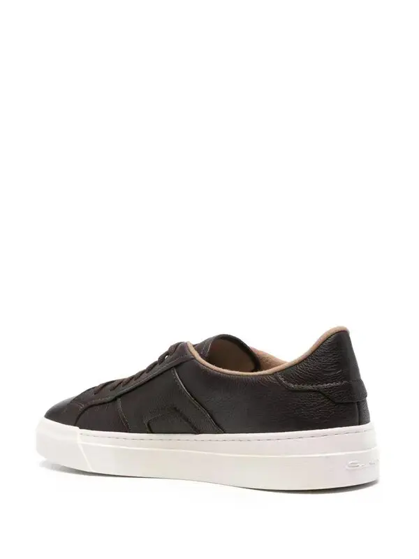 Santoni Lace-up Leather Sneakers - Brown