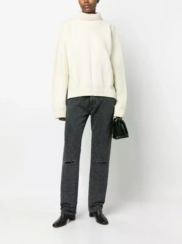 Jacob Cohen Distressed-finish Straight-leg Trousers