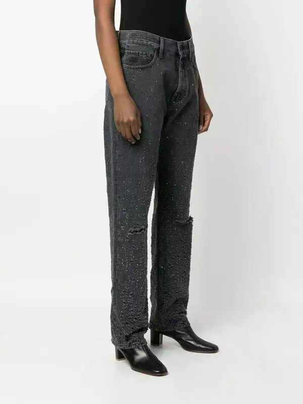 Jacob Cohen Distressed-finish Straight-leg Trousers