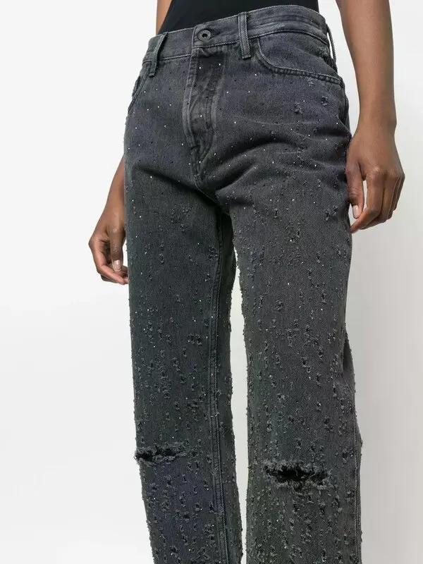 Jacob Cohen Distressed-finish Straight-leg Trousers