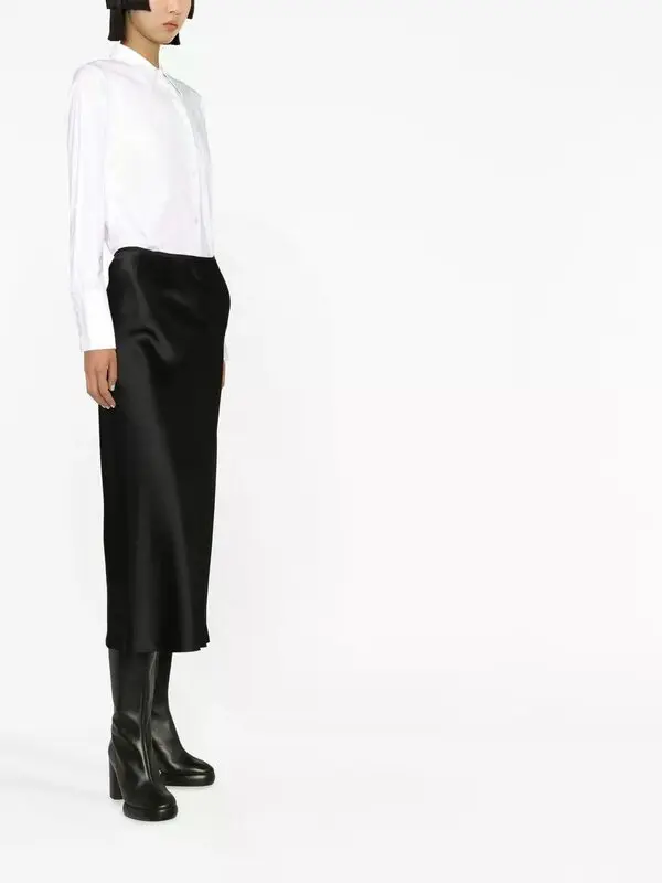 MAISON MARGIELA Bias-cut Satin Midi Skirt