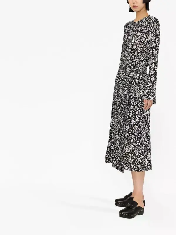 GANNI Floral-print Crepe Blouse