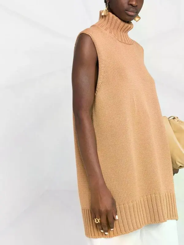 JIL SANDER Chunky-knit Sleeveless Top
