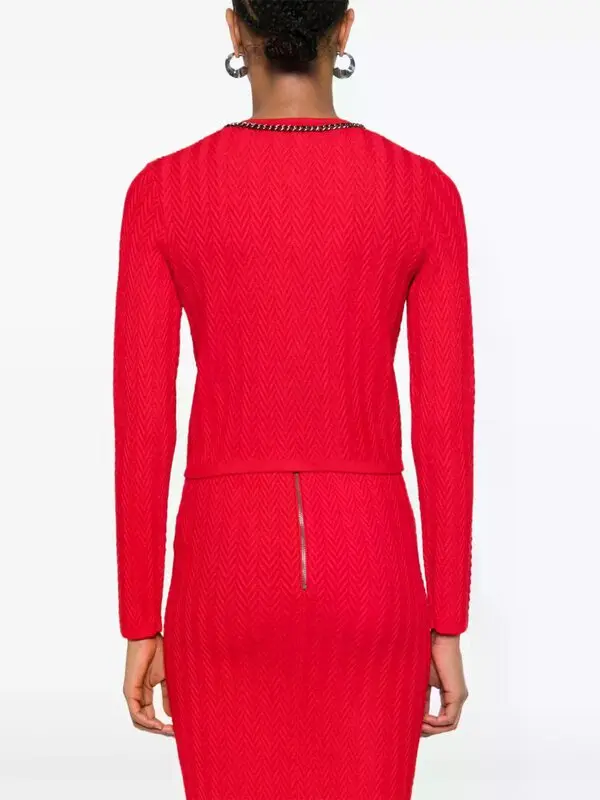 Elisabetta Franchi Herringbone-stitch Cardigan