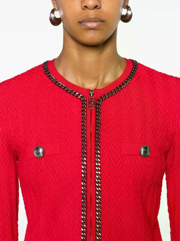 Elisabetta Franchi Herringbone-stitch Cardigan