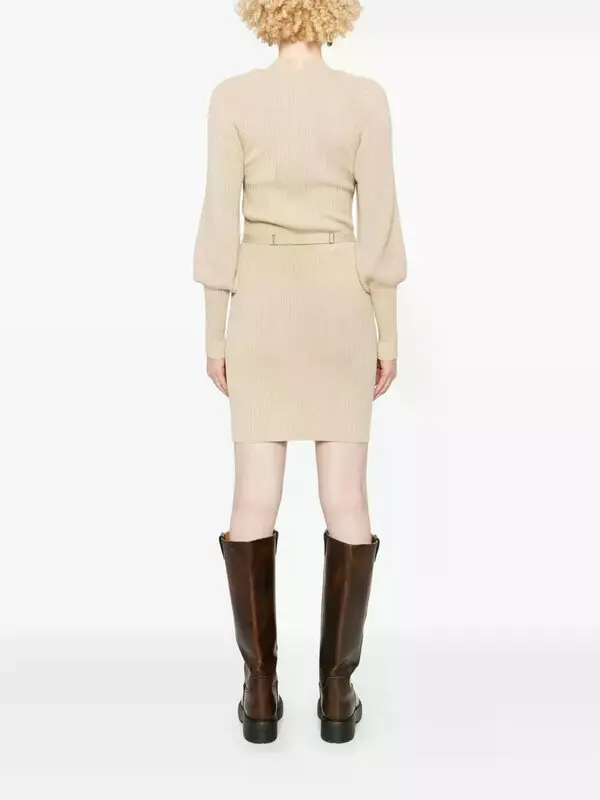 TWINSET Ribbed-knit Midi Dress