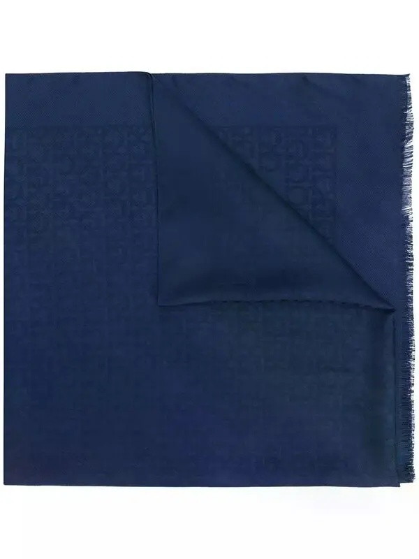 FERRAGAMO Fringed Scarf - Blue