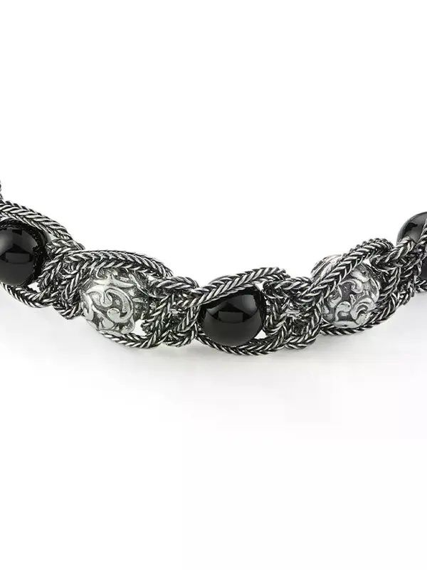 Emanuele Bicocchi Arabesque Shamballa Bracelet - Silver