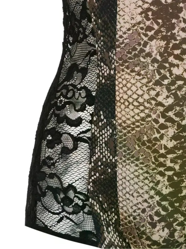 AMIR SLAMA Printed Lace Swimsuit