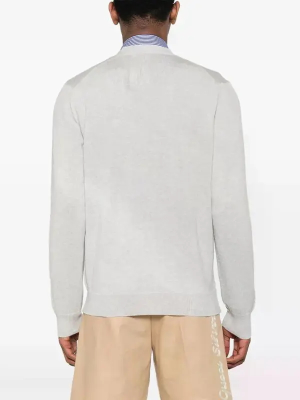 Maison Kitsuné Bold Fox Head Wool Cardigan - Grey