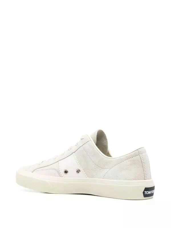 TOM FORD Logo-patch Lace-up Sneakers - Neutrals