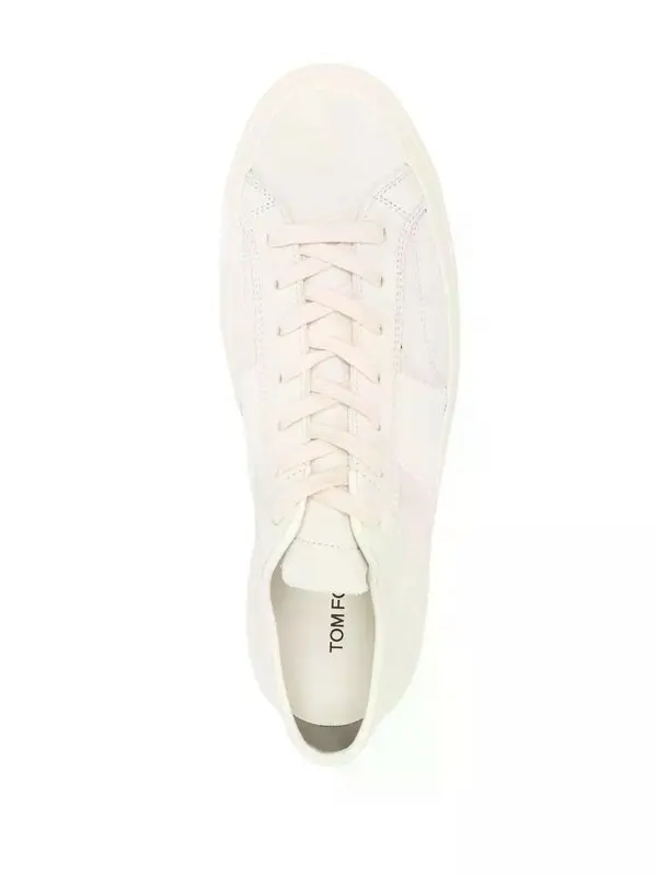 TOM FORD Logo-patch Lace-up Sneakers - Neutrals