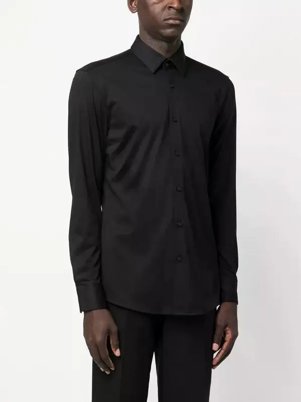 BOSS Tailored Cotton-blend Shirt - Black