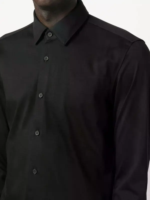 BOSS Tailored Cotton-blend Shirt - Black