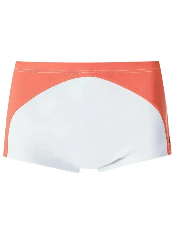 AMIR SLAMA Panelled Low-rise Trunks - White