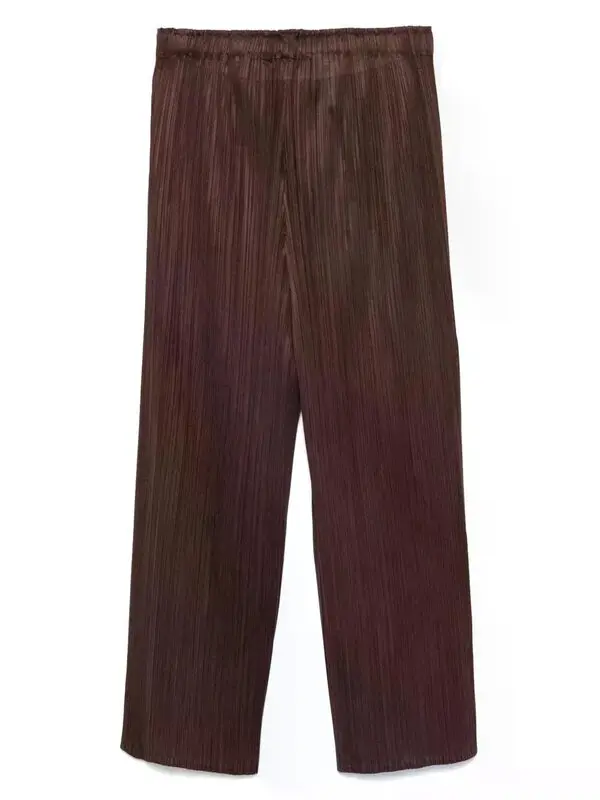 Issey Miyake Plissé Trousers - Brown