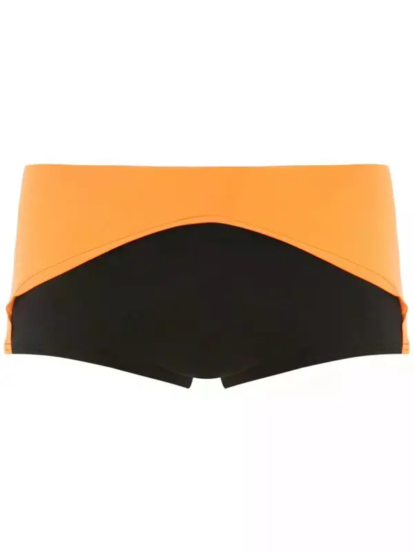 AMIR SLAMA Color Block Trunks - Black