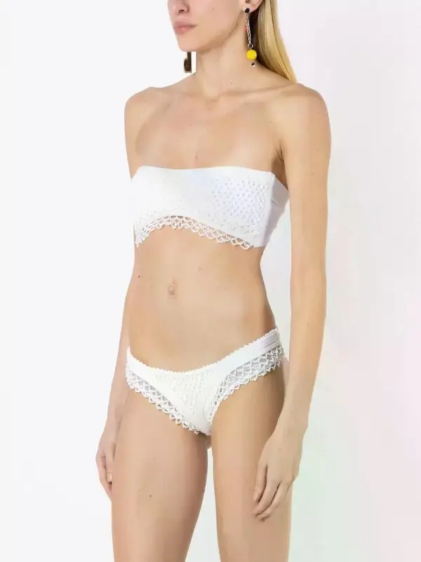 AMIR SLAMA Tricot-knit Strapless Bikini Set