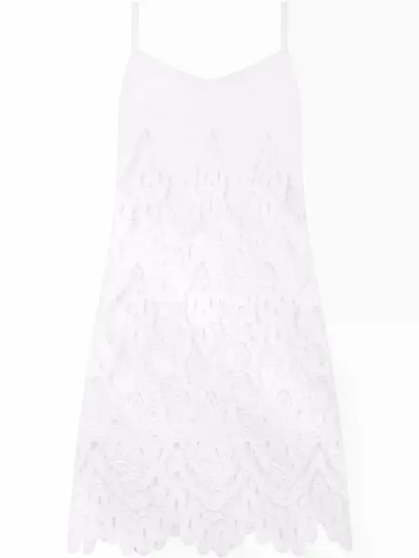 Dolce & Gabbana Openwork Sleeveless Minidress - White