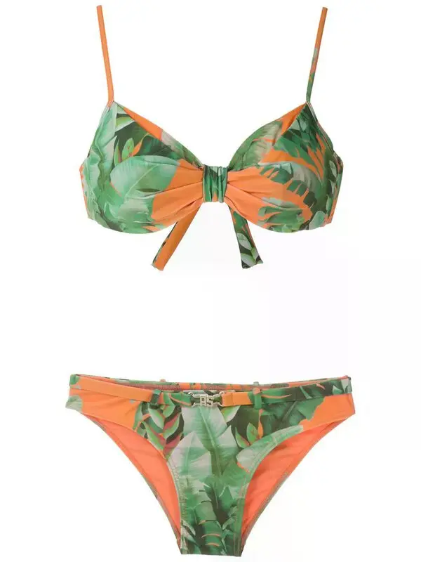 AMIR SLAMA Mata Atlântica Print Bikini Set - Orange