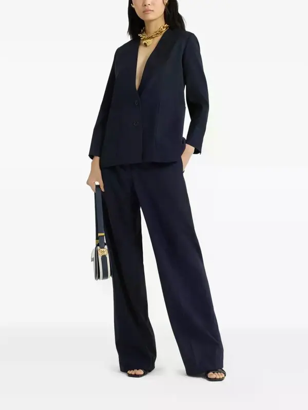 PATOU Collarless Twill Jacket
