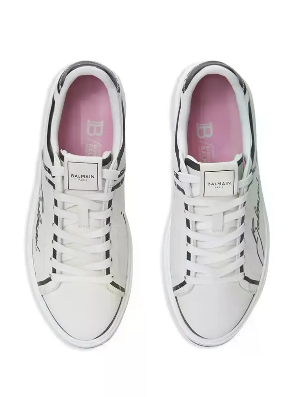 Balmain B-court Leather Sneakers